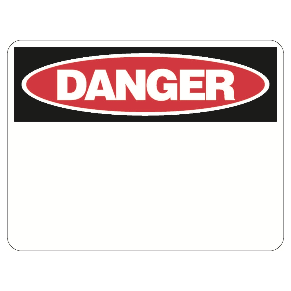Danger Blank Sign - Metal 300 x 225 - Site Ware Direct