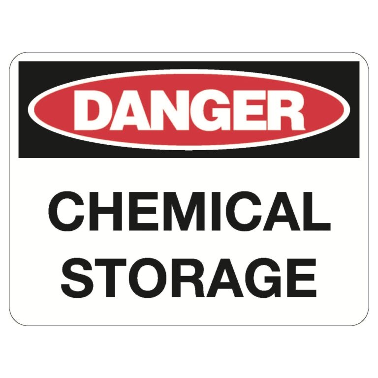 Danger Chemical Storage Sign - Poly - 600 x 450 - Site Ware Direct ...
