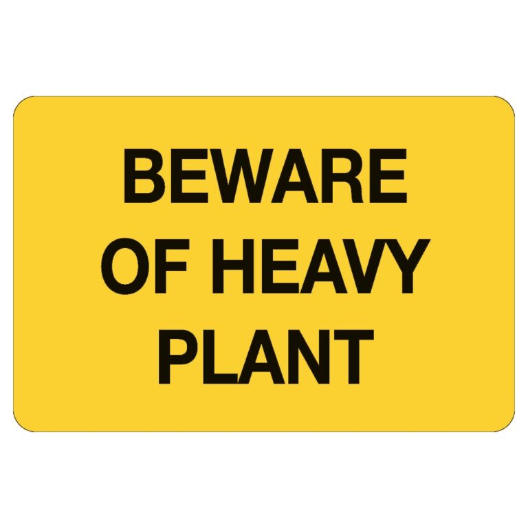 Beware Of Heavy Plant Sign Poly 600 x 450 - Site Ware Direct - Workwear ...
