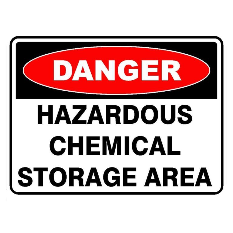 Hazchem Storage Sign Custom 400 x 800 Metal - Site Ware Direct ...