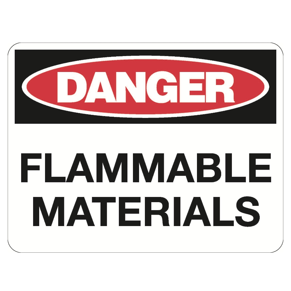 Danger Flammable Materials Sign - Metal - 600 x 450 - Site Ware Direct ...