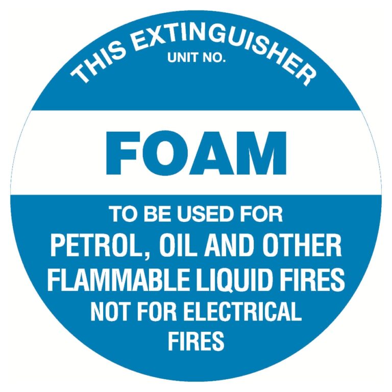 Fire Extinguisher Identification FOAM Sign - Poly - 150 x 150 - Site ...