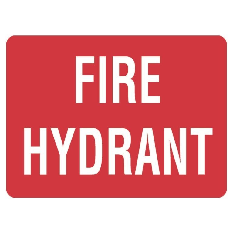 Fire Hydrant Sign - Metal - 600 x 450 - Site Ware Direct - Workwear ...