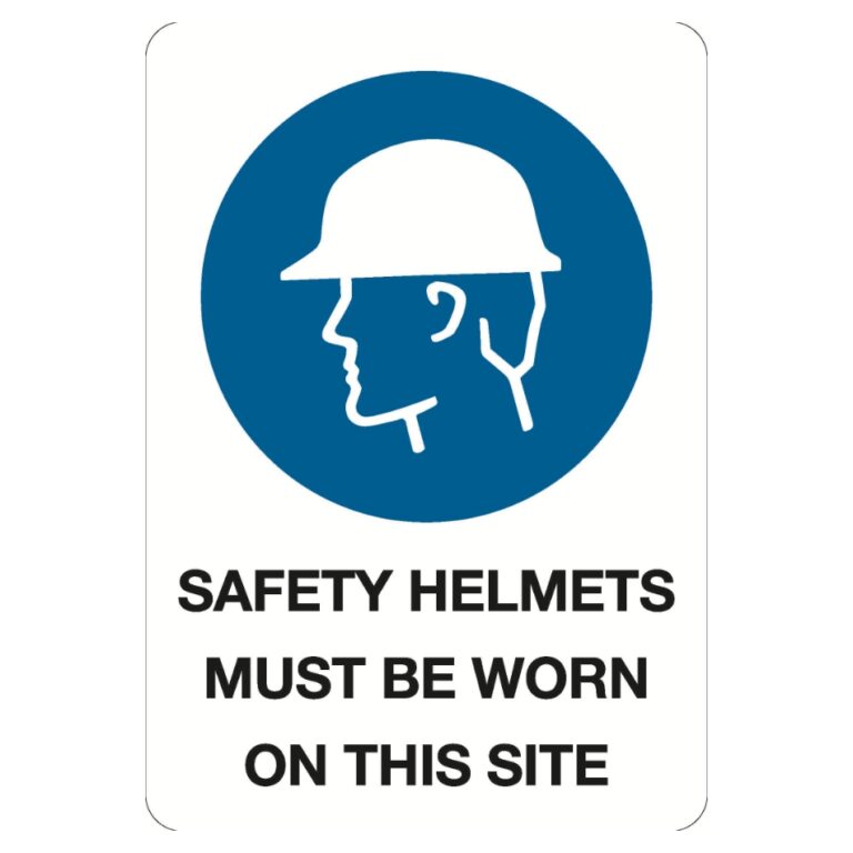 Safety Helmets Must Be Worn On This Site Sign - Metal - 600 x 450 ...