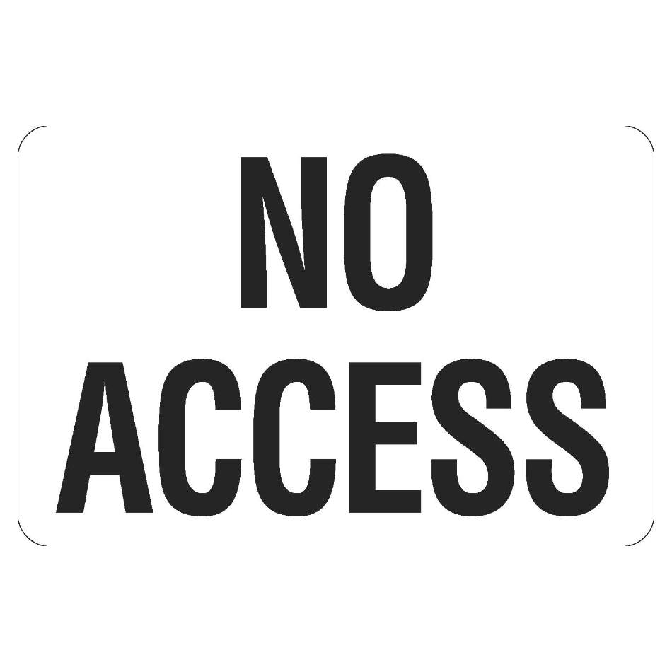 No Access Sign Poly 600 x 450 - Site Ware Direct - Workwear, PPE ...