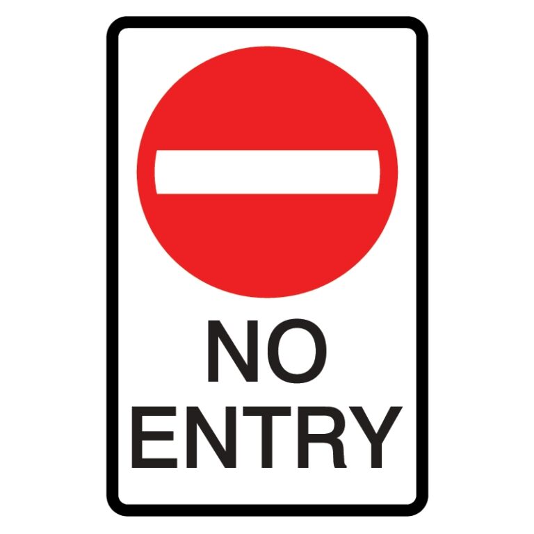 No Entry Sign Symbolic Metal 600 x 450 - Site Ware Direct - Workwear ...