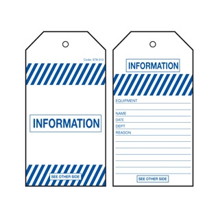 Information Tag - Card 100/pk - Site Ware Direct - Workwear, PPE ...