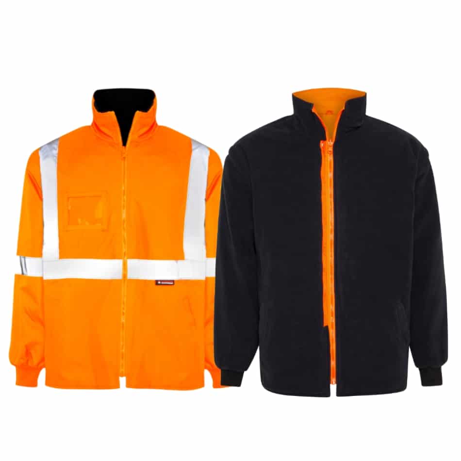 Spartan - Taped Hi Vis Waterproof 5 In 1 Vic Rail Jacket - Orange ...
