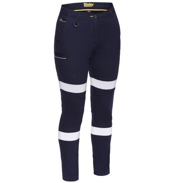 Bisley - Women's Taped Mid Rise Stretch Cotton Pants - Navy - Site Ware ...