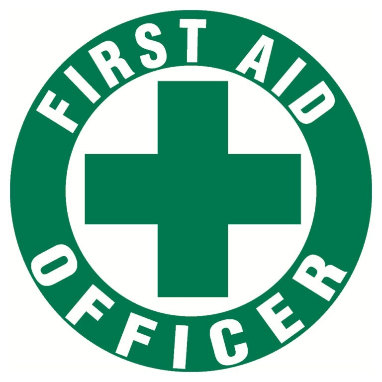 First Aid Officer Hard Hat Sticker - 10/sheet - 50 OD - Site Ware ...
