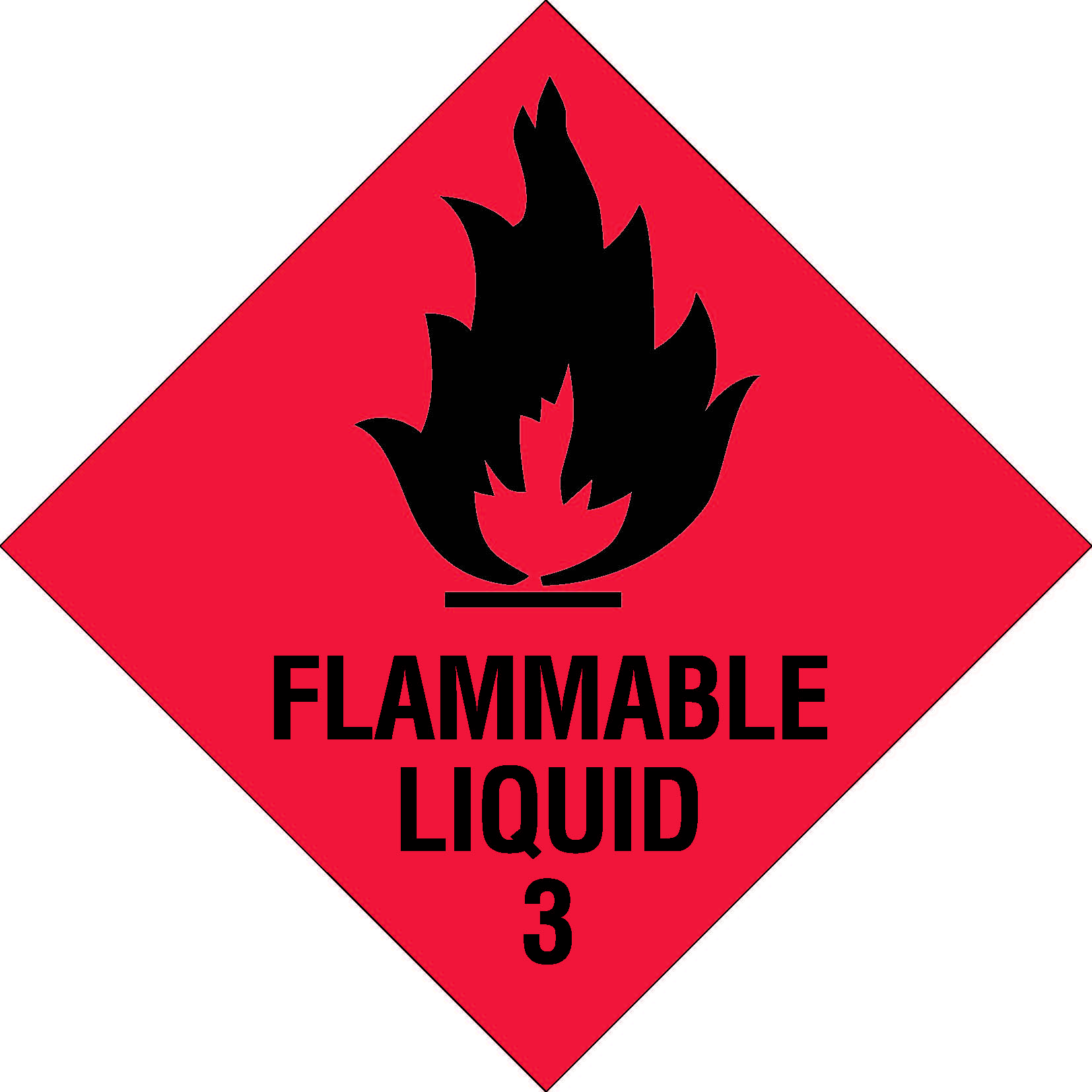 D.G.S. Flammable Liquid 3 - Sign - Self Adhesive - 250 x 250 - Site ...