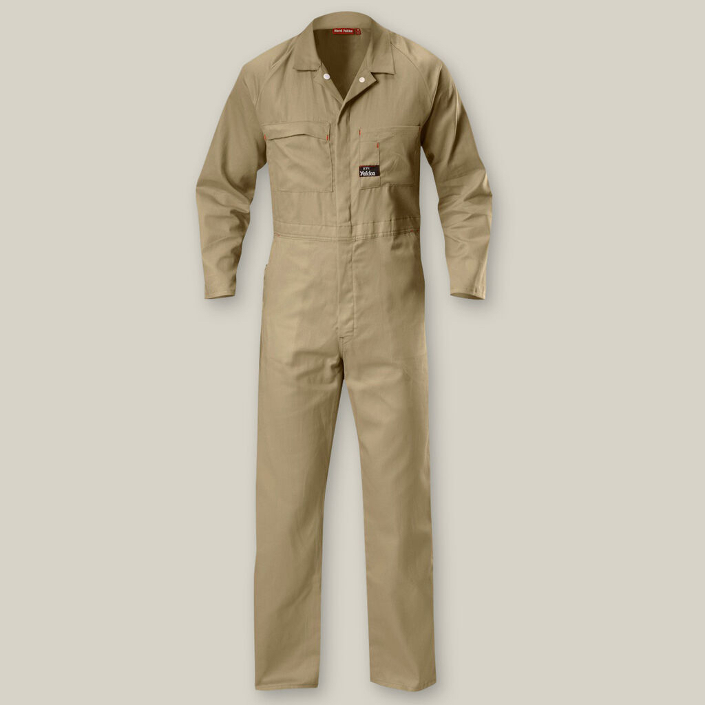 Hard Yakka - Lightweight Cotton Coverall - Khaki - Site Ware Direct ...