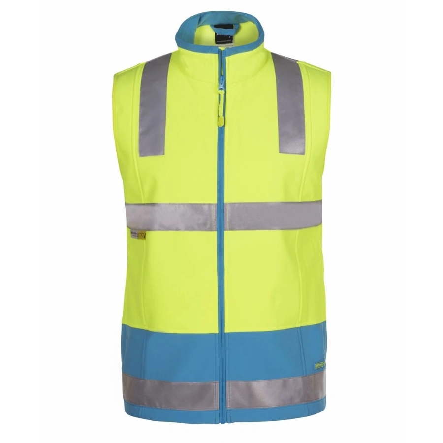 JB's - Hi Vis Softshell Vest - Lime/Aqua - Site Ware Direct - Workwear ...