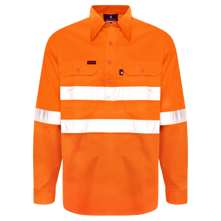 Spartan - Taped Cool Breathe Lightweight Hi Vis Closed Front Shirt ...