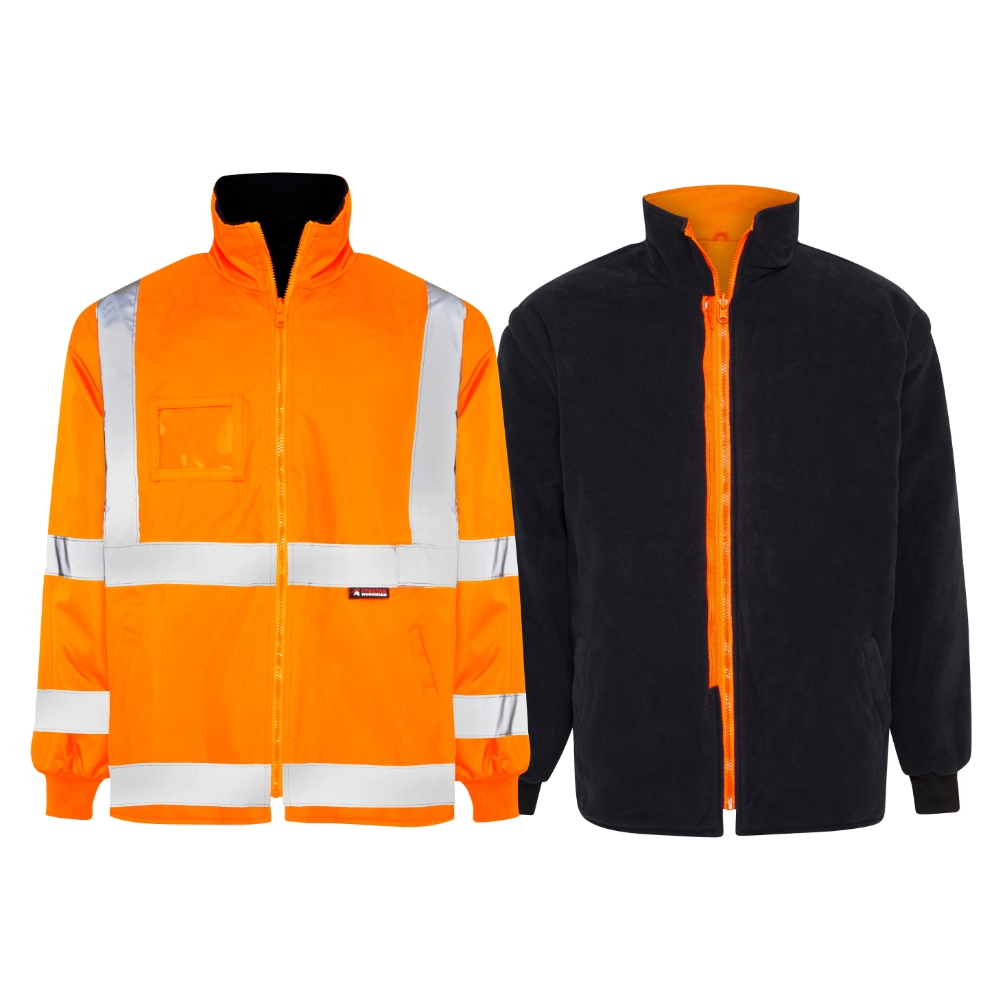 Spartan - Taped Hi Vis Waterproof 5-In-1 VIC Rail Jacket - Site Ware ...