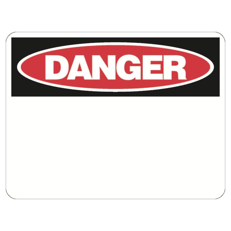 Danger Blank Sign - Poly 900 x 600 - Site Ware Direct - Australia Wide ...