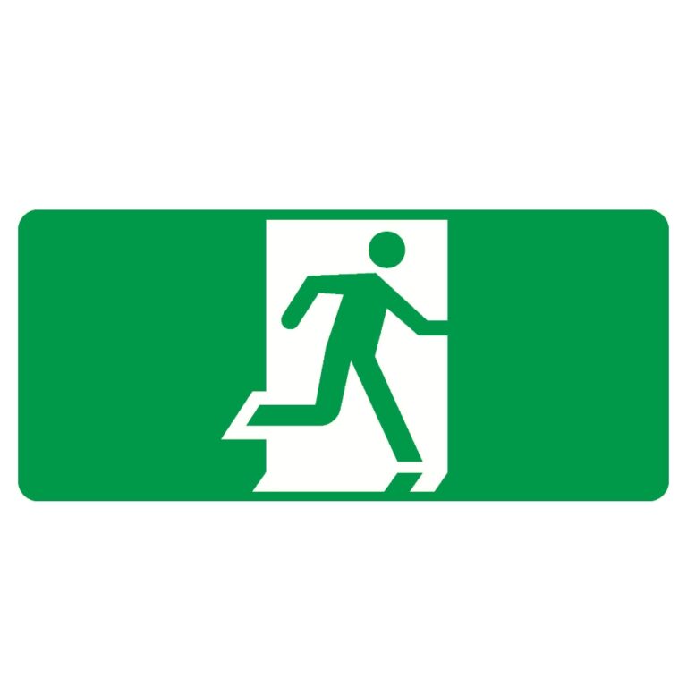 Emergency Exit Sign - Luminous Sticker - Site Ware Direct - Australia ...