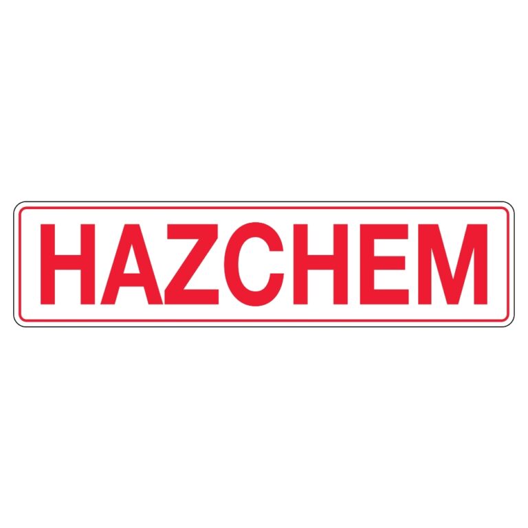 Hazchem Sign - Metal - 600 x 125 - Site Ware Direct - Australia Wide ...