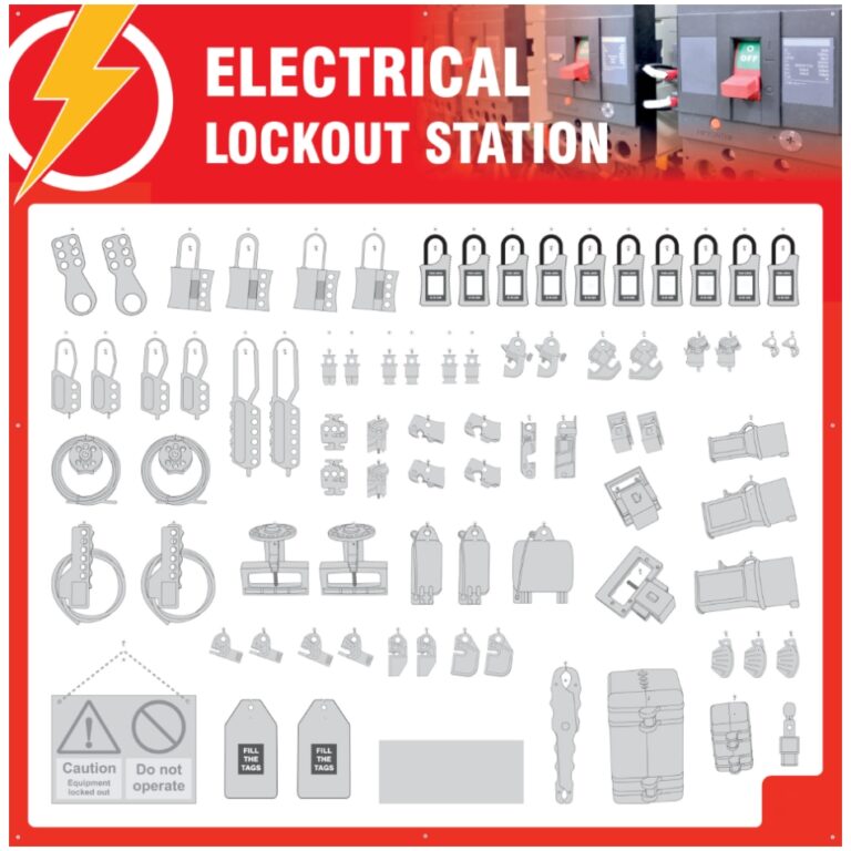 Electrical Shadow Lockout Station - Site Ware Direct - Workwear, PPE ...